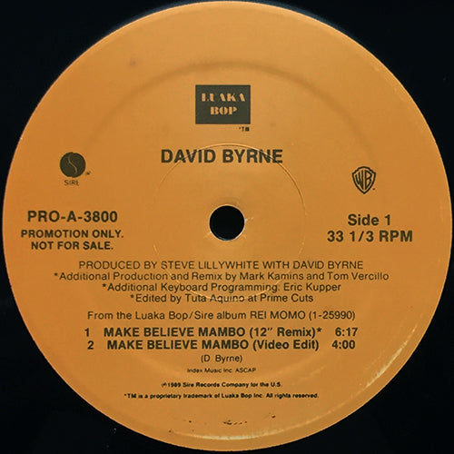 DAVID BYRNE // MAKE BELIEVE MAMBO (4VER) – next records japan