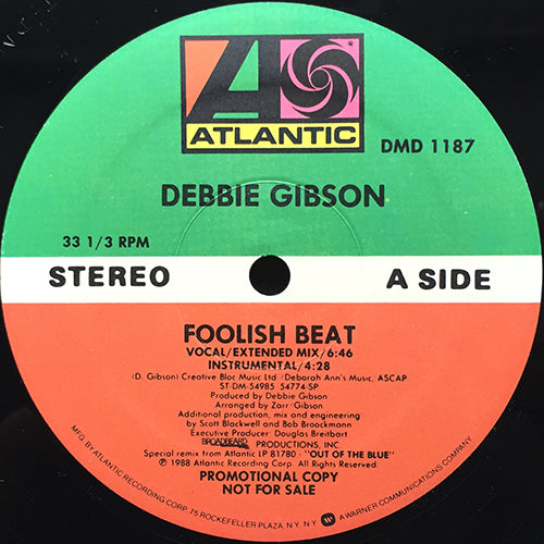 DEBBIE GIBSON // FOOLISH BEAT (VOCAL/EXTENDED) (6:46) / (INSTRUMENTAL ...