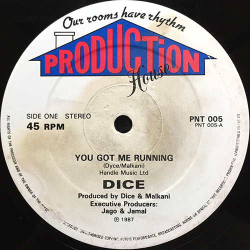 DICE // YOU GOT ME RUNNING / (DUB MIX) – next records japan