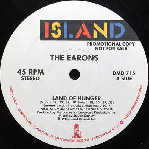 EARONS // LAND OF HUNGER (7:06/4:20) / DUB (5:45) – next records japan