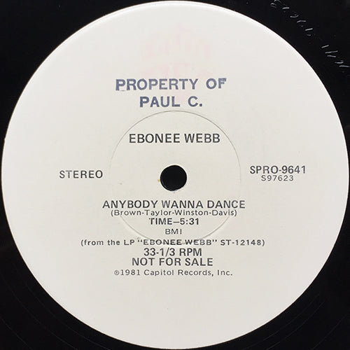 EBONEE WEBB // ANYBODY WANNA DANCE (5:31) – next records japan