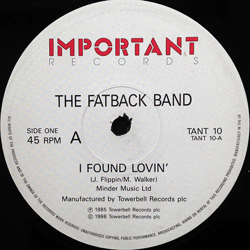 FATBACK BAND // I FOUND LOVIN' / IS THIS THE FUTURE / SPANISH HUSTLE ...