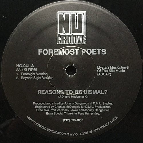 FOREMOST POETS // REASONS TO BE DISMAL? (5VER) – next records japan