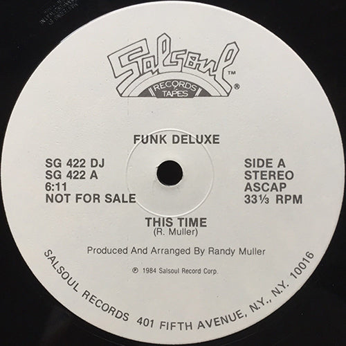 FUNK DELUXE // THIS TIME (6:11) / DUB (6:20) – next records japan