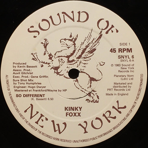 KINKY FOXX // SO DIFFERENT (6:50) / INST (6:15) – next records japan
