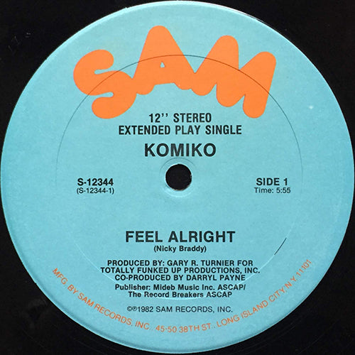 KOMIKO // FEEL ALRIGHT (5:55) / INST (7:30) – next records japan