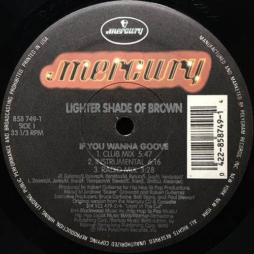 LIGHTER SHADE OF BROWN // IF YOU WANNA GOOVE (5VER) – next records japan