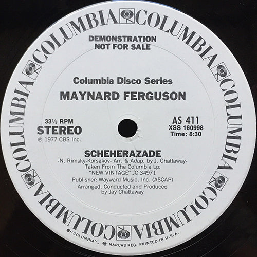 MAYNARD FERGUSON // SCHEHERAZADE (8:30) / MARIA (FROM "WEST SIDE STORY ...