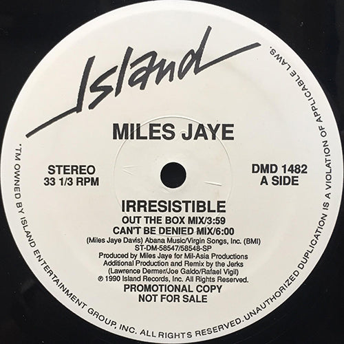 MILES JAYE // IRRESISTIBLE (3:59/6:00) – next records japan