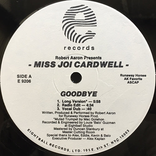 MISS JOI CARDWELL // GOODBYE (6VER) – next records japan
