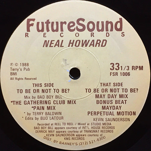 NEAL HOWARD // TO BE OR NOT TO BE (3VER) / THE GATHERING (2VER) / PERP ...