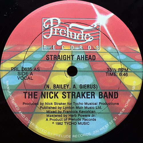 NICK STRAKER BAND // STRAIGHT AHEAD (6:46) / INST (4:45) / REPRISE (2 ...