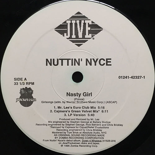 NUTTIN' NYCE // NASTY GIRL (5VER) / FROGGY STYLE – next records japan